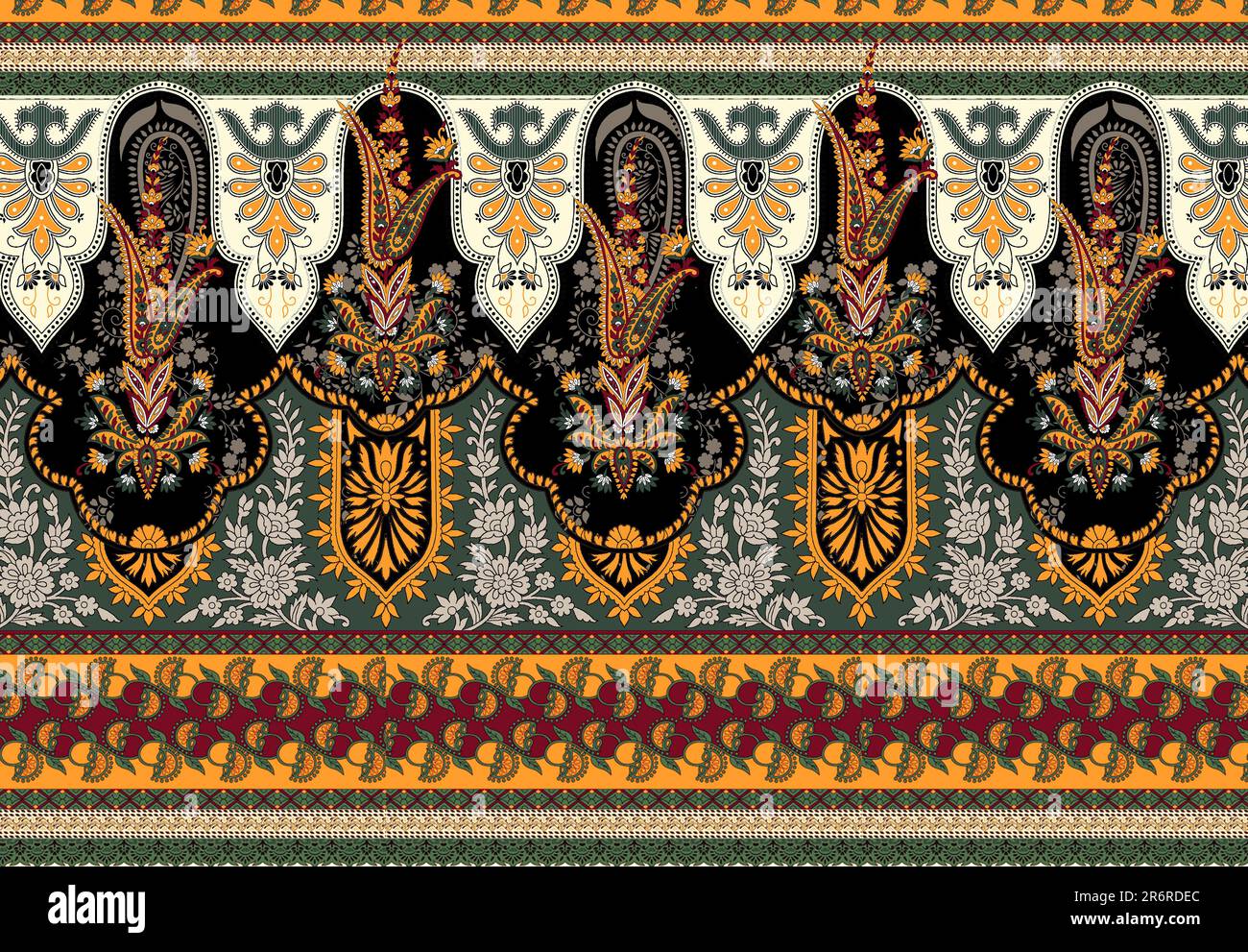 Seamless Geometric ethnic style pattern Manual composition with ...