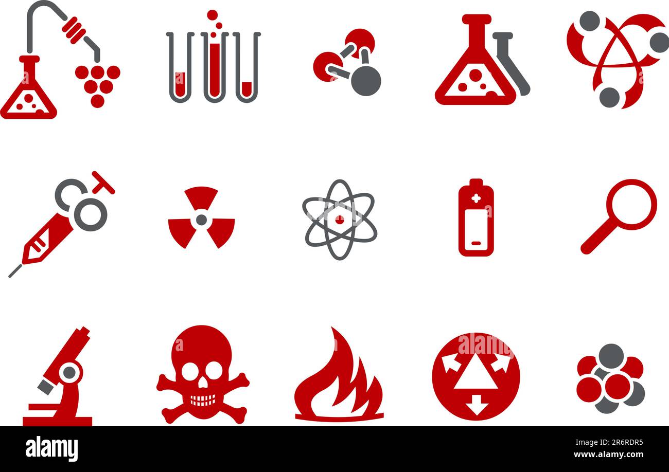 Vector icons pack - Red Series, research collection Stock Vector Image ...