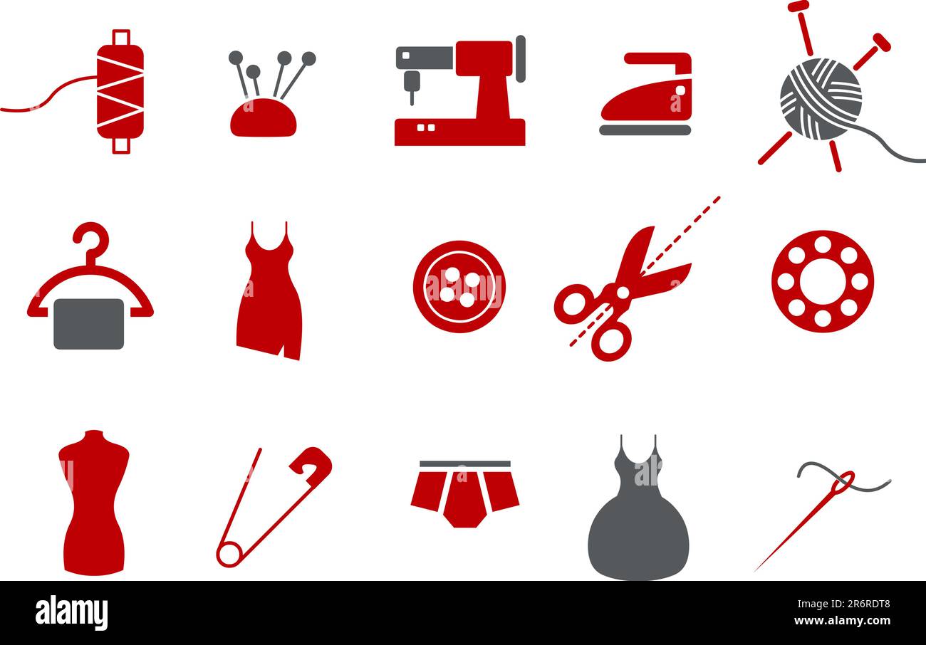 Vector icons pack - Red Series, taylor collection Stock Vector Image ...