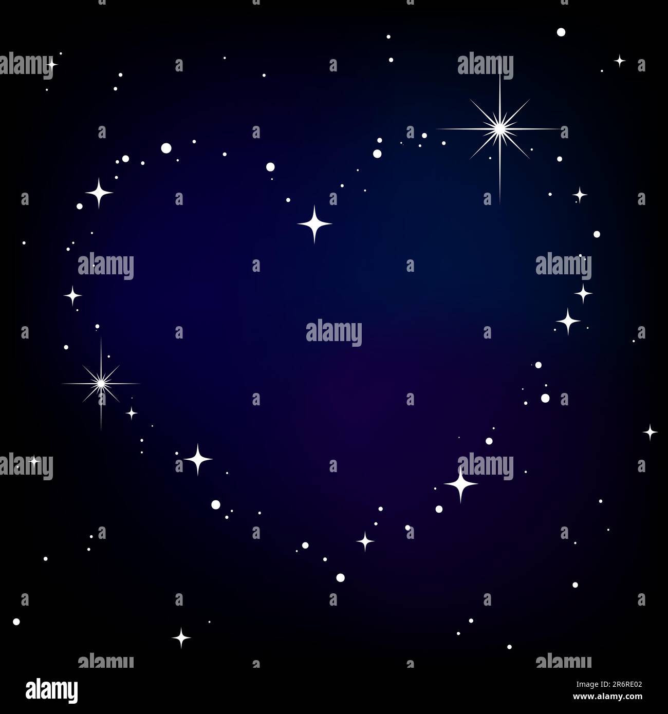 Star heart in night sky Stock Vector Image & Art - Alamy