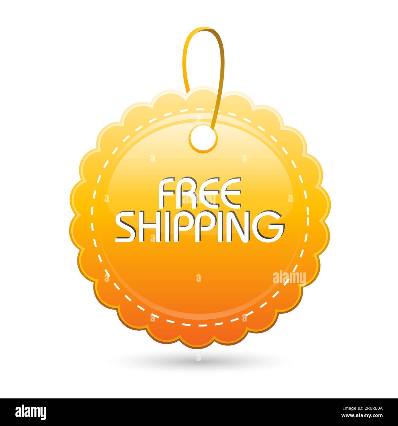 illustration of free shipping tag on white background Stock Vector ...