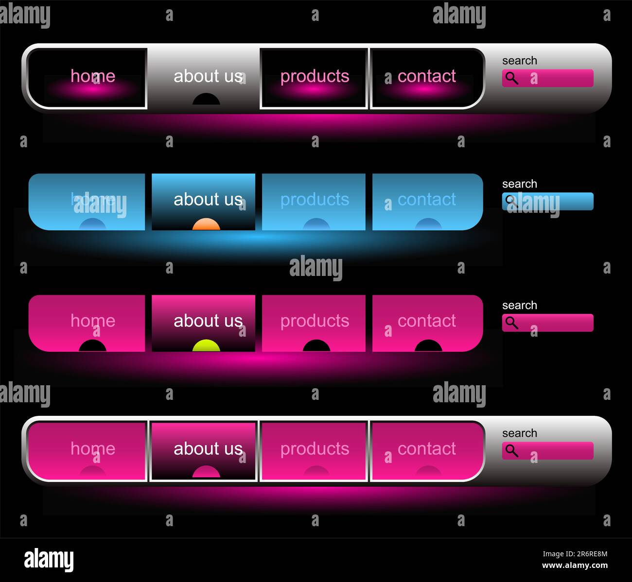 Editable website vector buttons Stock Vector Image & Art - Alamy