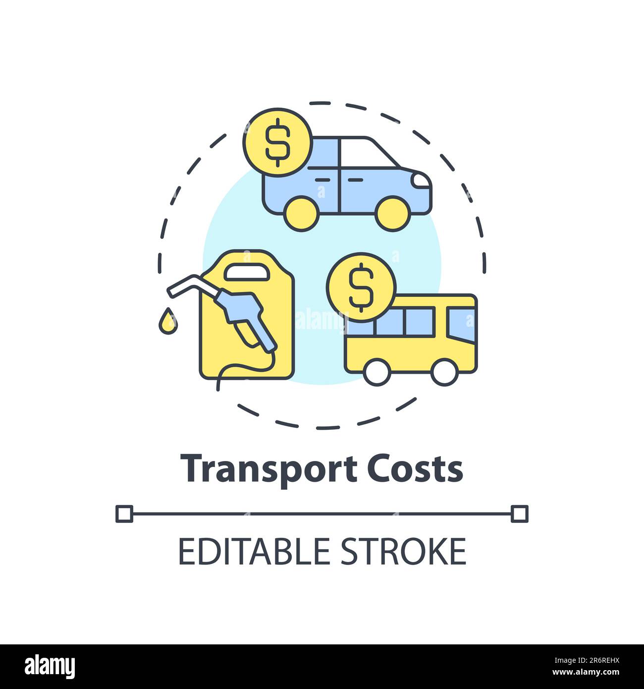 Transport costs concept icon Stock Vector Image & Art - Alamy