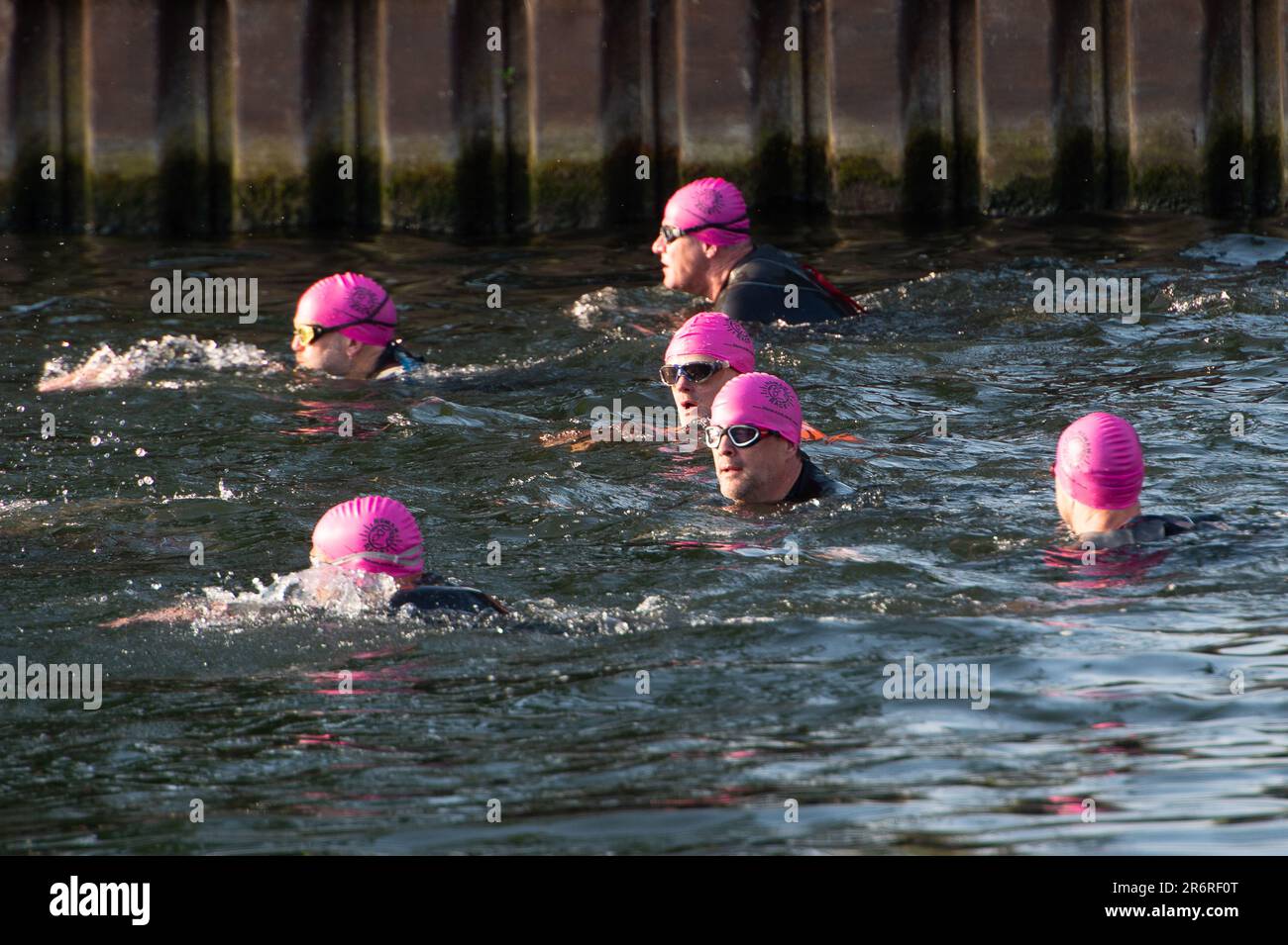 Windsor, Berkshire, UK. 11th June, 2023. Triathletes were out early ...
