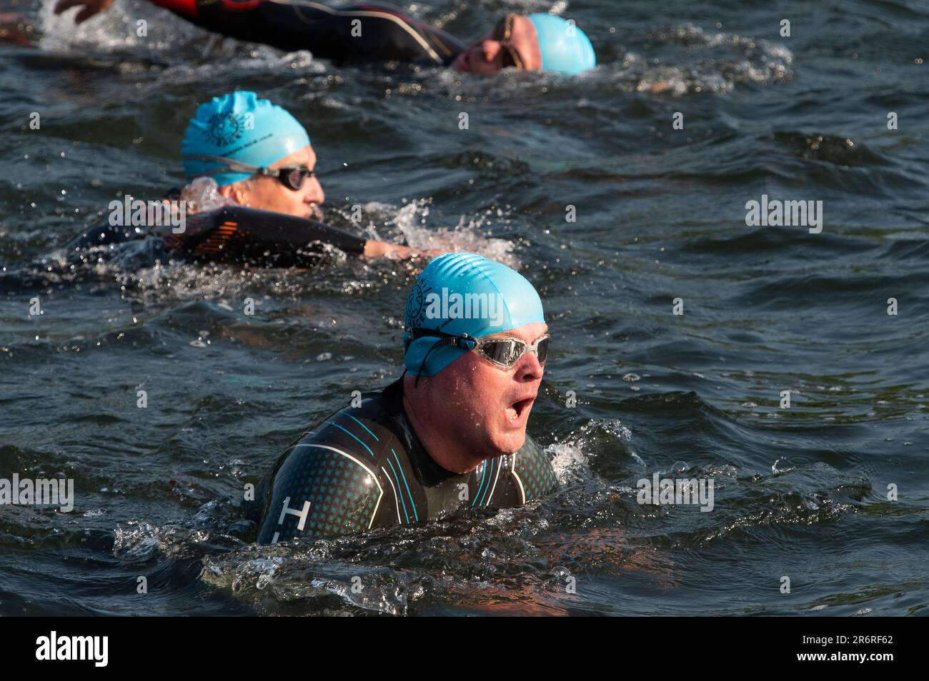 Windsor, Berkshire, UK. 11th June, 2023. Triathletes were out early ...