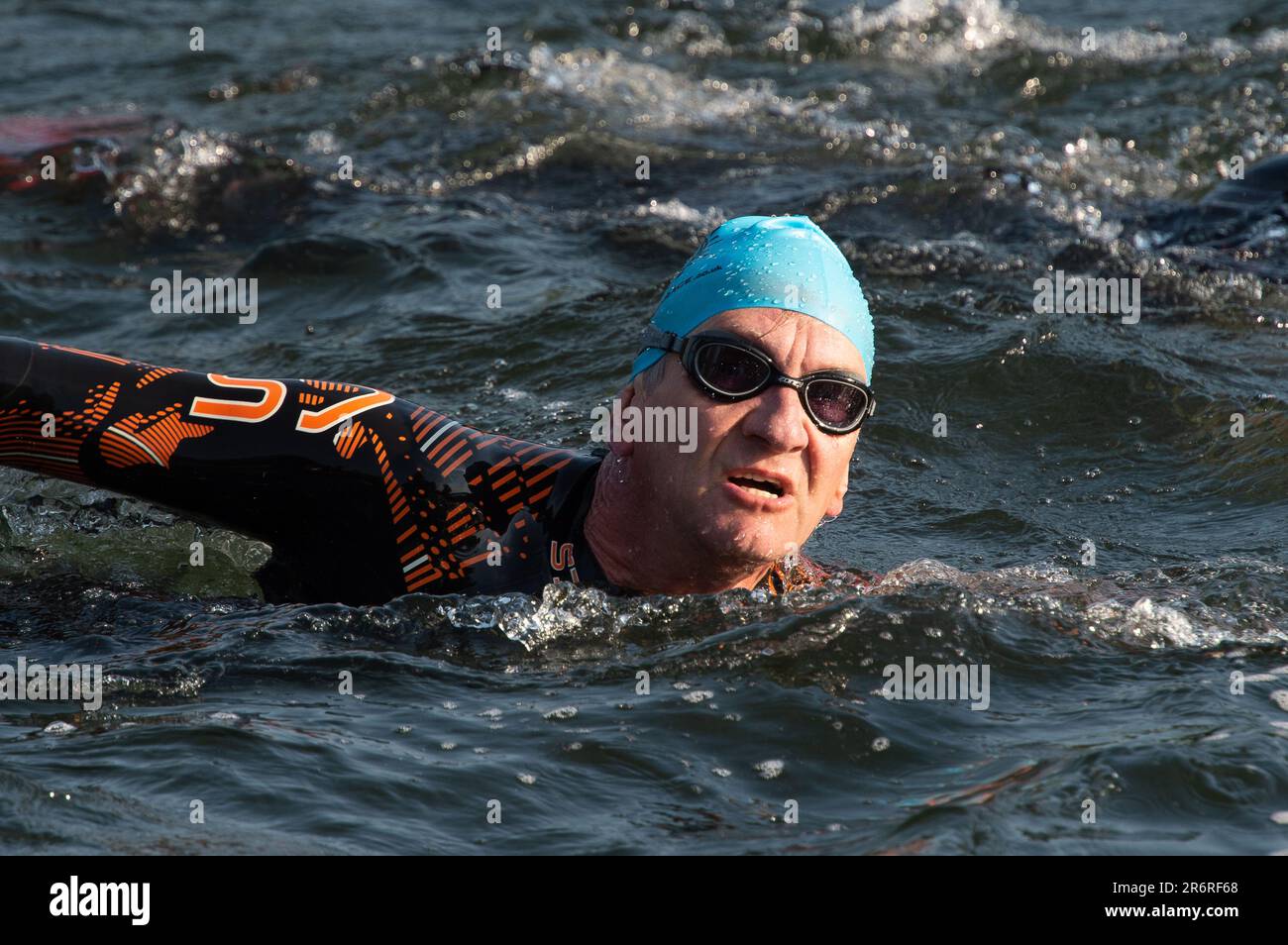 Windsor, Berkshire, UK. 11th June, 2023. Triathletes were out early ...