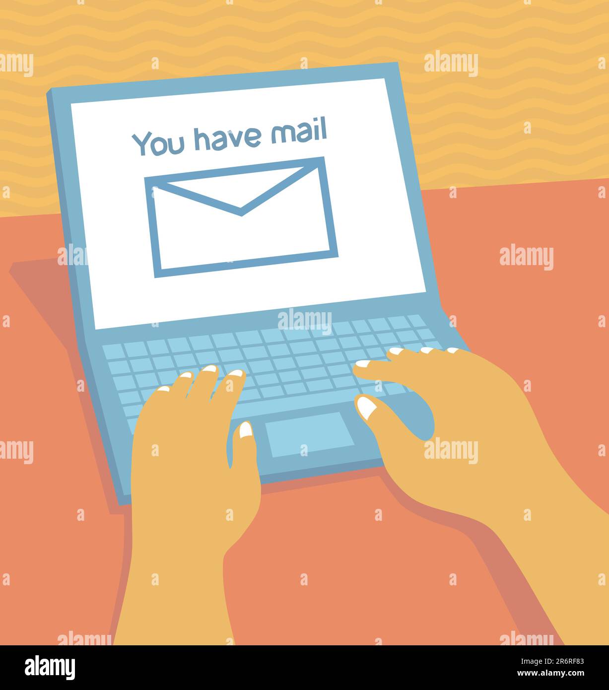 Laptop screen typing Stock Vector Images - Alamy