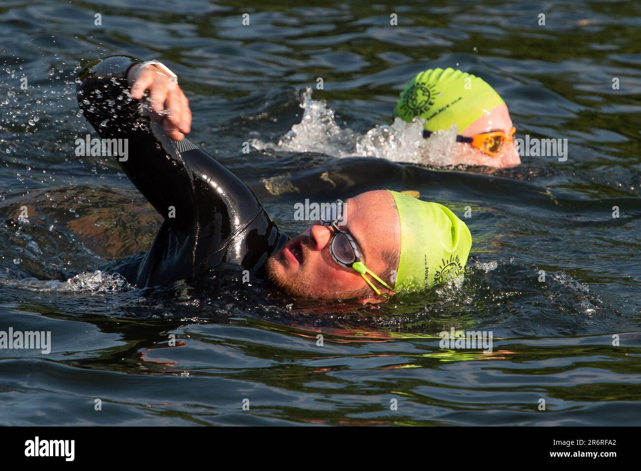 Windsor, Berkshire, UK. 11th June, 2023. Triathletes were out early ...