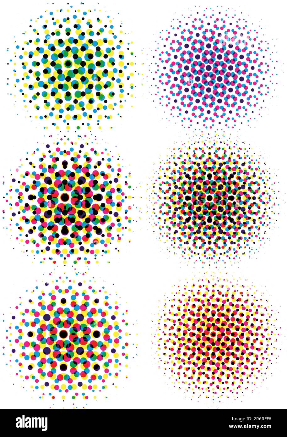 Set halftone dots pattern Cut Out Stock Images & Pictures - Alamy