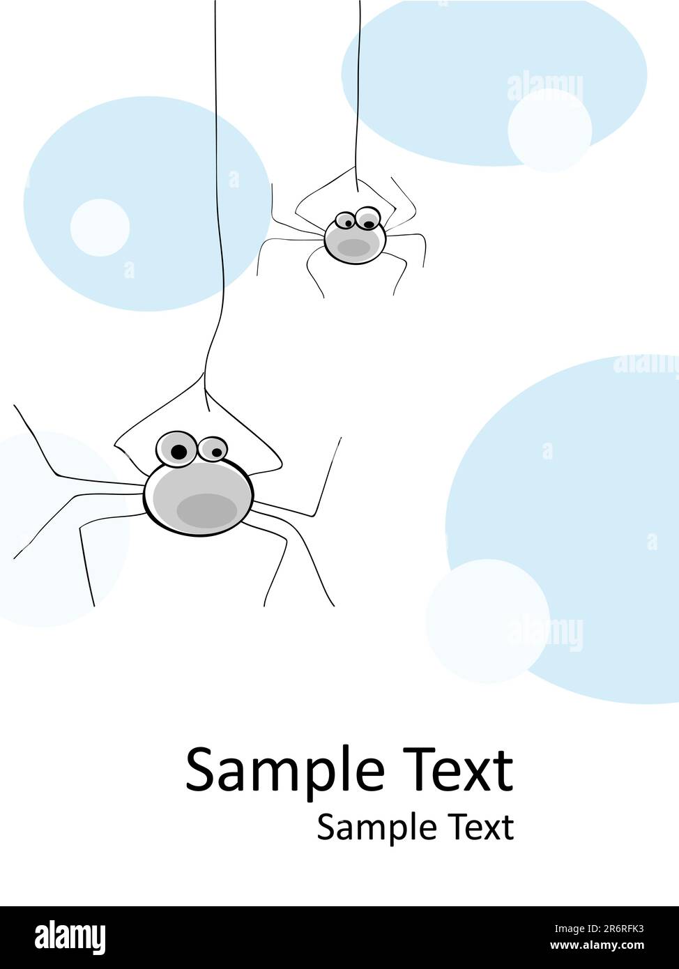 Vector picture of pattern with two cute spiders Stock Vector Image ...