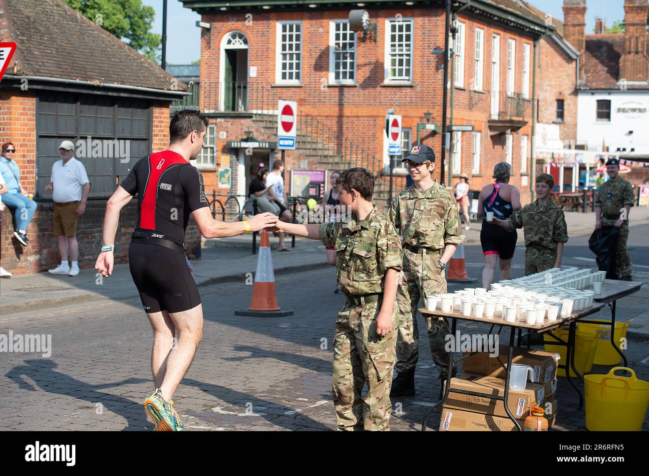 Windsor, Berkshire, UK. 11th June, 2023. Local Air Force Cadets handing ...