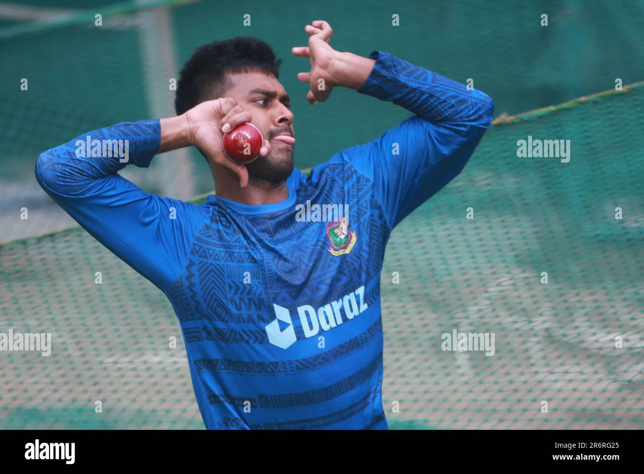 Mehidy Hasan Miraz as Bangladeshi Test cricketers attend practice ...