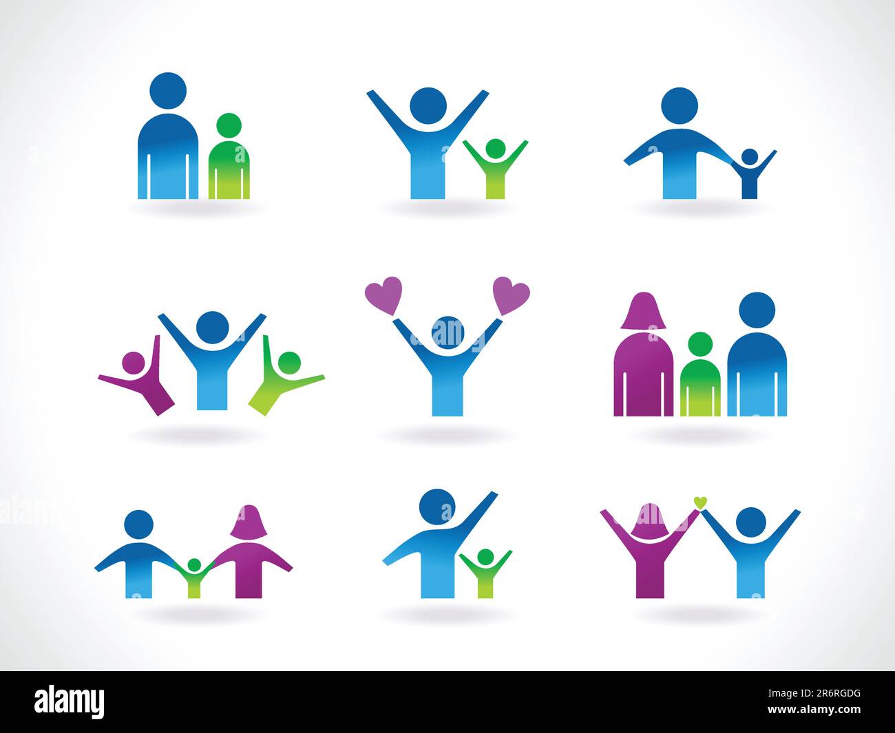 abstract people icon template vector illustration Stock Vector Image ...