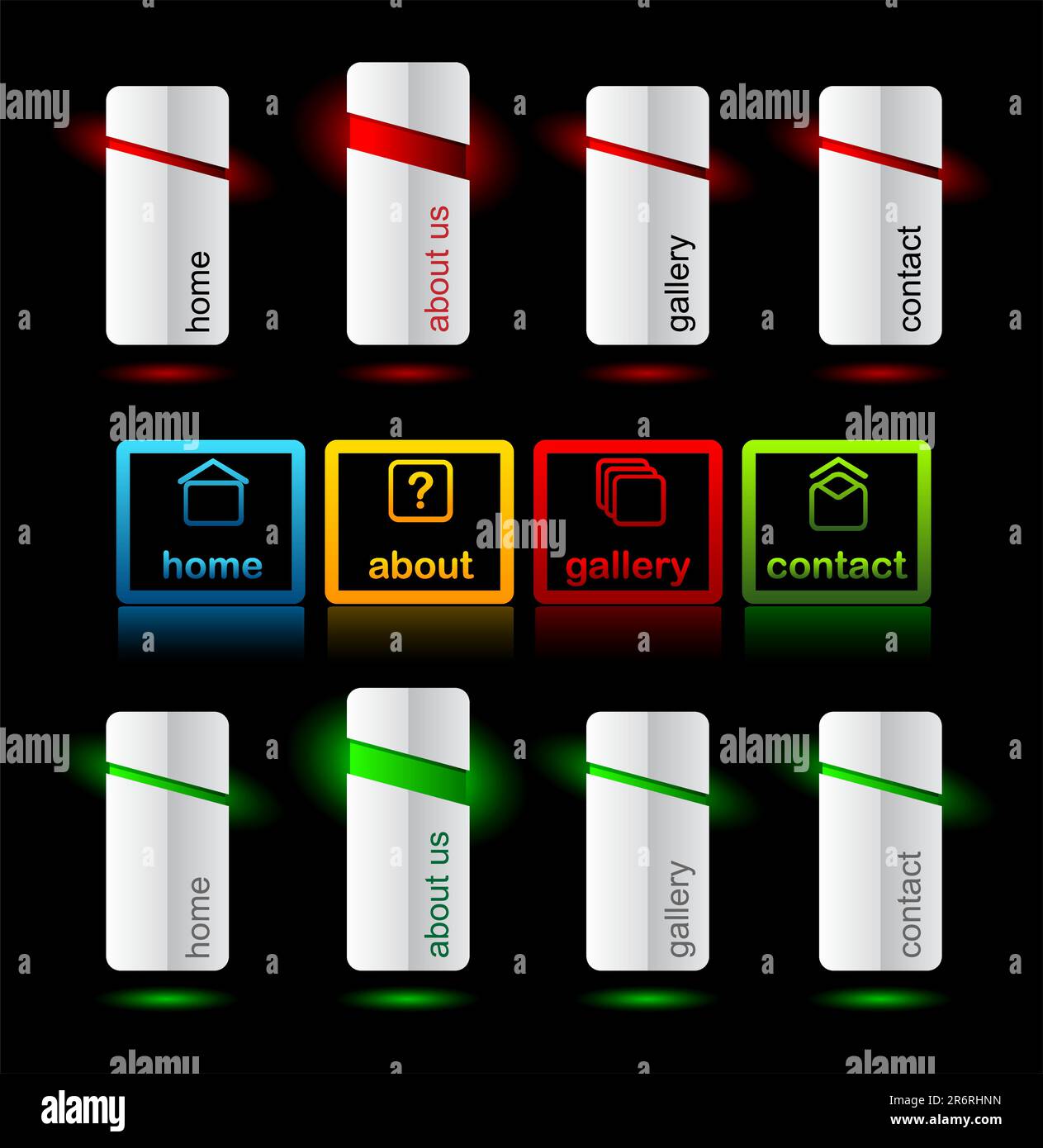 Editable website vector buttons Stock Vector Image & Art - Alamy