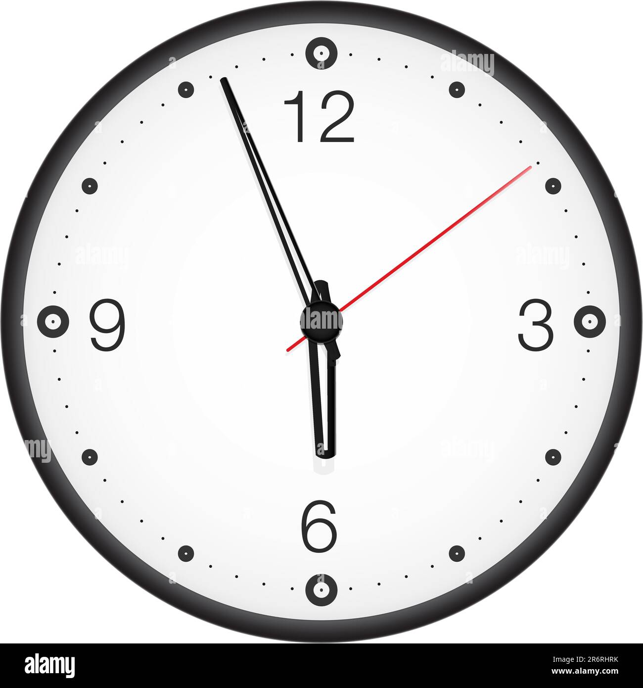 Office wall clock. High-detailed vector artwork Stock Vector Image ...