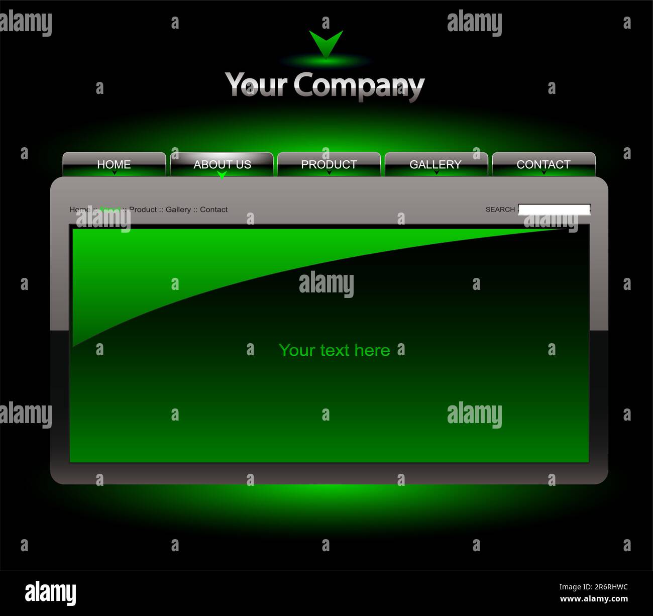 Vector editable website template Stock Vector Image & Art - Alamy