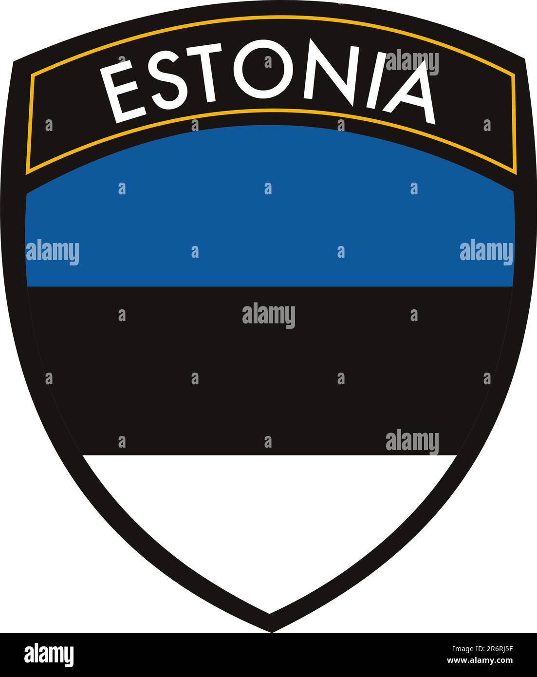 Flag estonia on european Stock Vector Images - Alamy