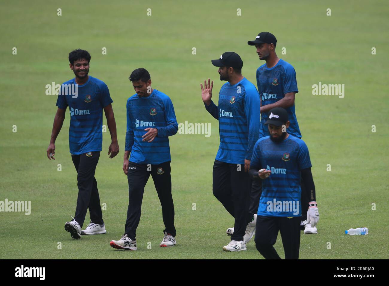 Bangladeshi cricketers attend practice session at the Sher-e-Bangla ...