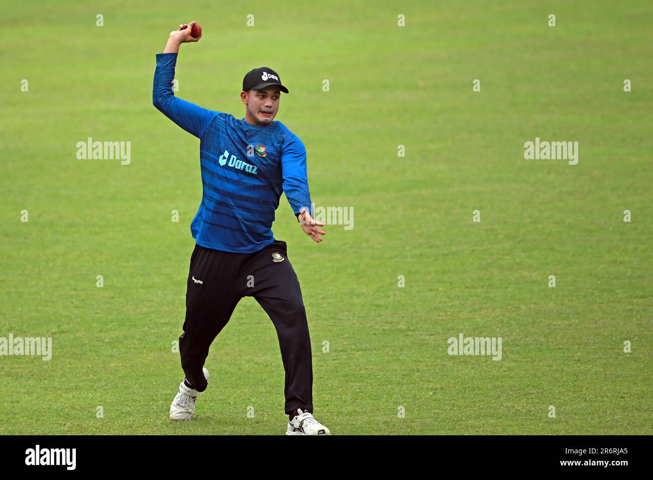 Tashkin Ahmed as Bangladeshi cricketers attend practice session at the ...