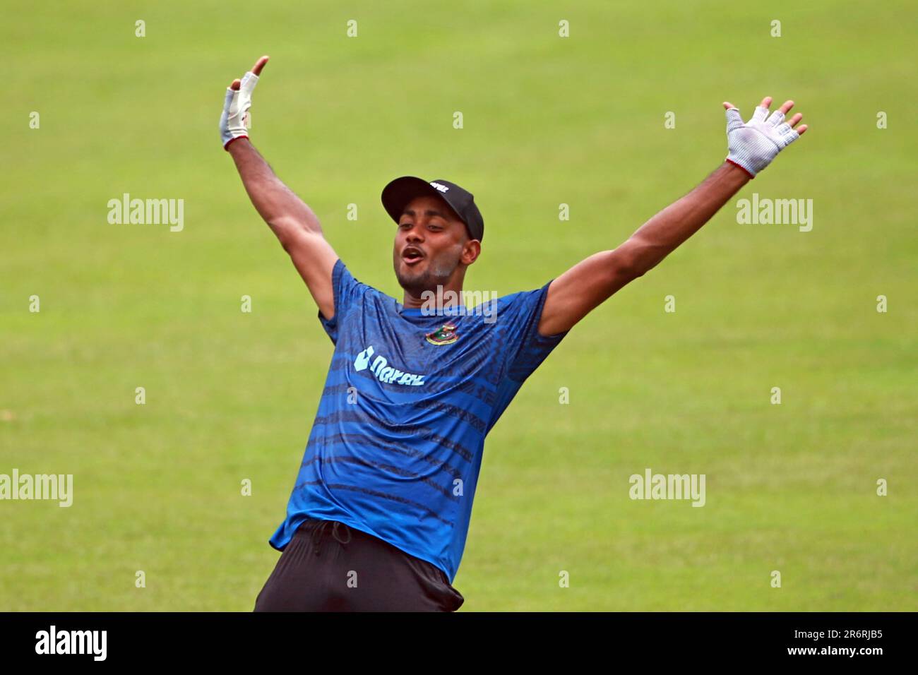 Shoriful Islam as Bangladeshi cricketers attend practice session at the ...