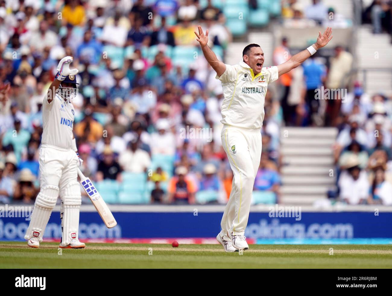 Australia's Scott Boland unsuccessfully appeals for a wicket during day ...