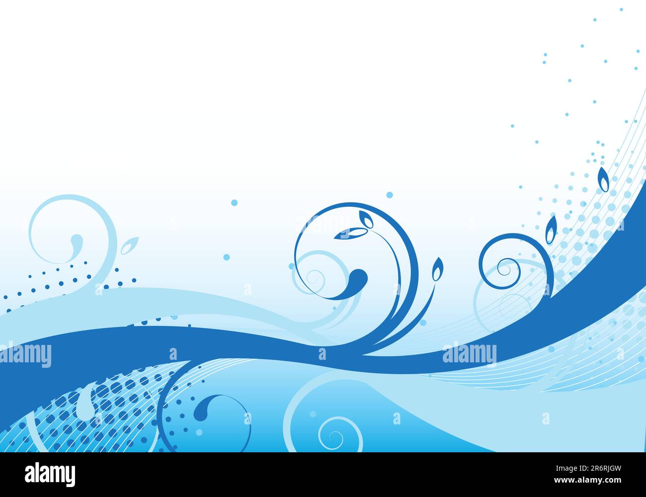 blue abstract floral design Stock Vector Image & Art - Alamy