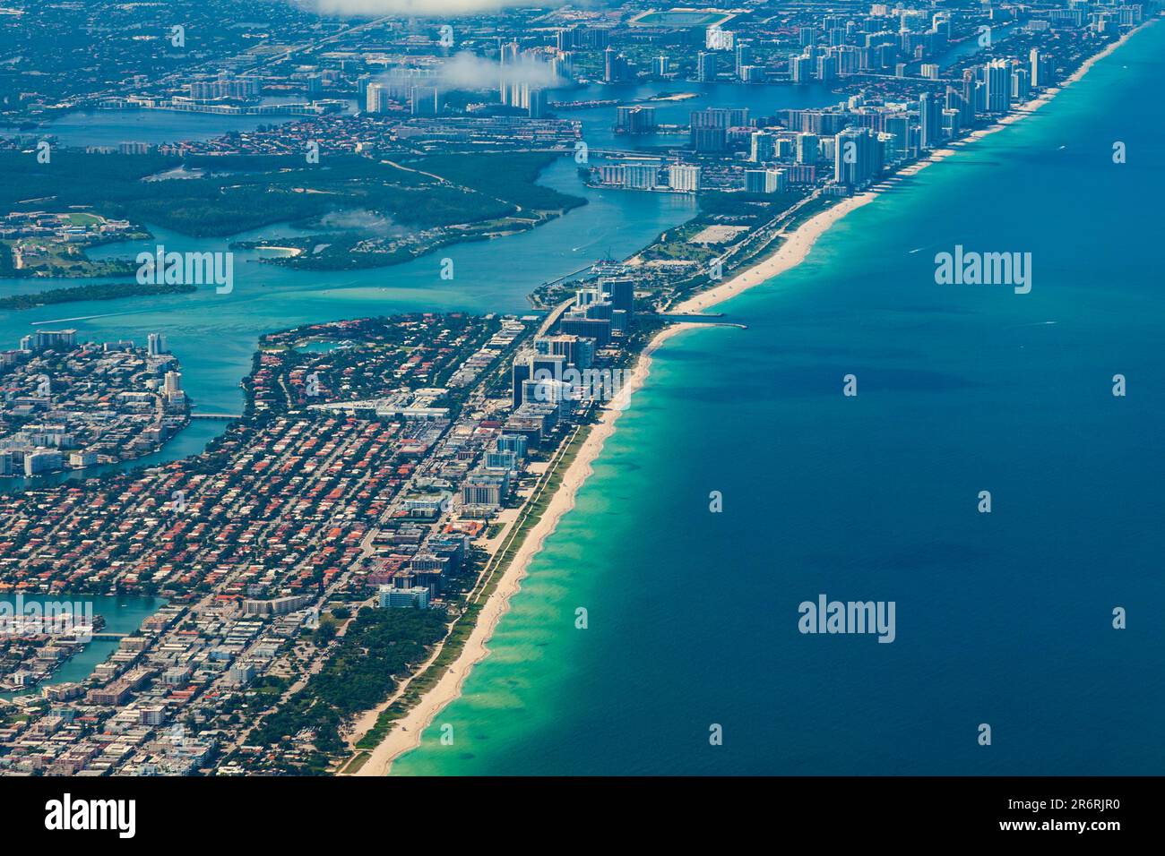 Miami ocean drive aerial hi-res stock photography and images - Alamy