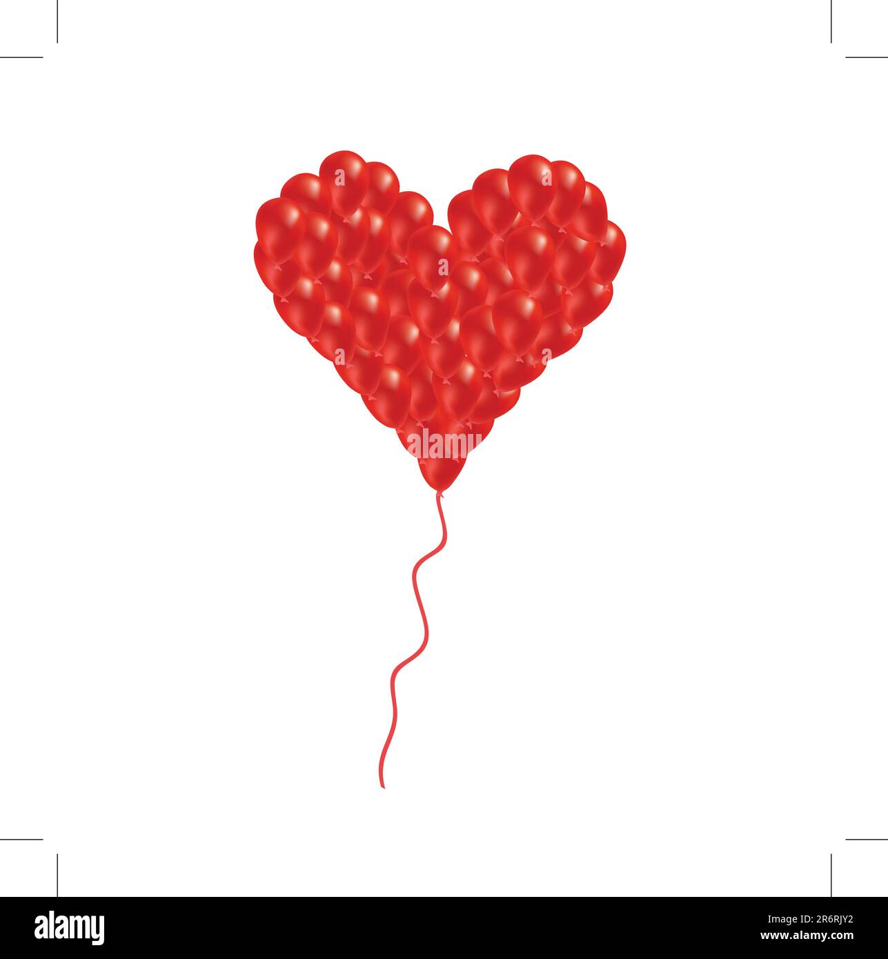 red heart made from many balloon, illustration Stock Vector Image & Art ...