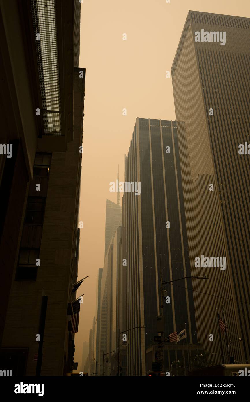 Dangerous Air Quality In New York City Caused By Canadian Wildfires