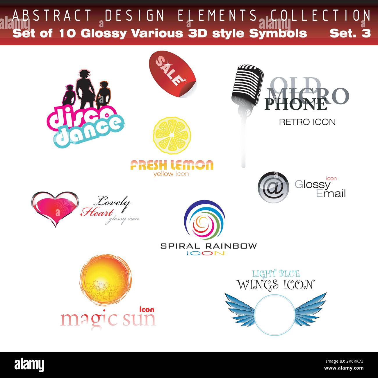 Collection of 3D-2D Design Elements Set 3 - Other set in my Portfolio ...