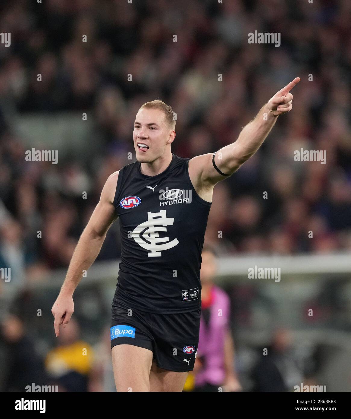 Melbourne, Australia. 11th June, 2023. Harry McKay of the Blues ...