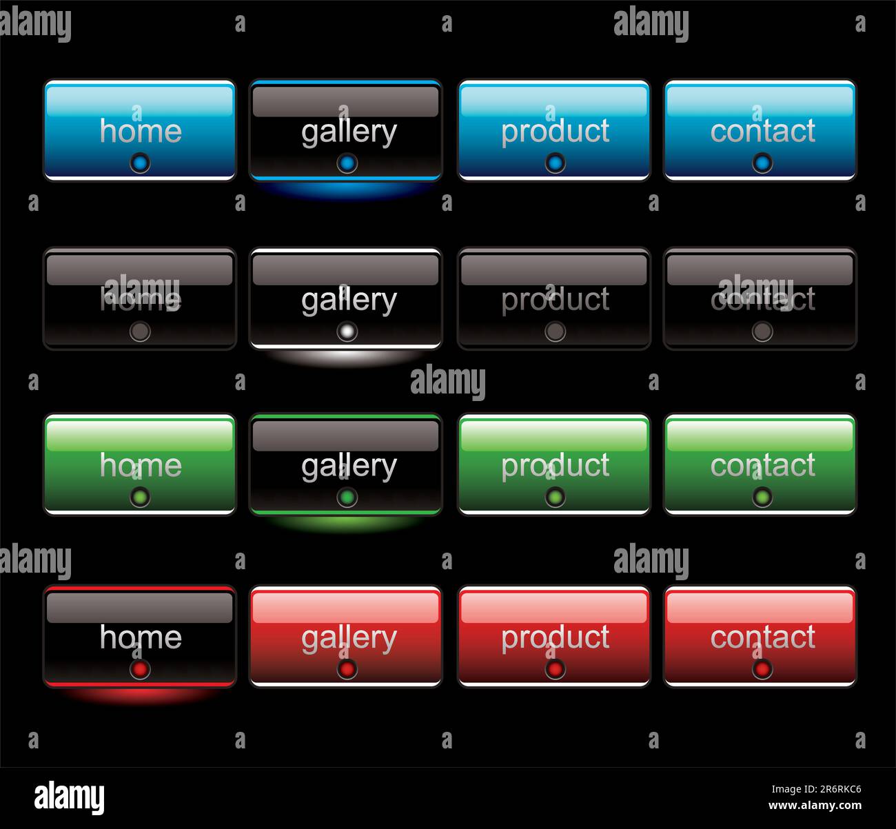 Editable website vector buttons Stock Vector Image & Art - Alamy