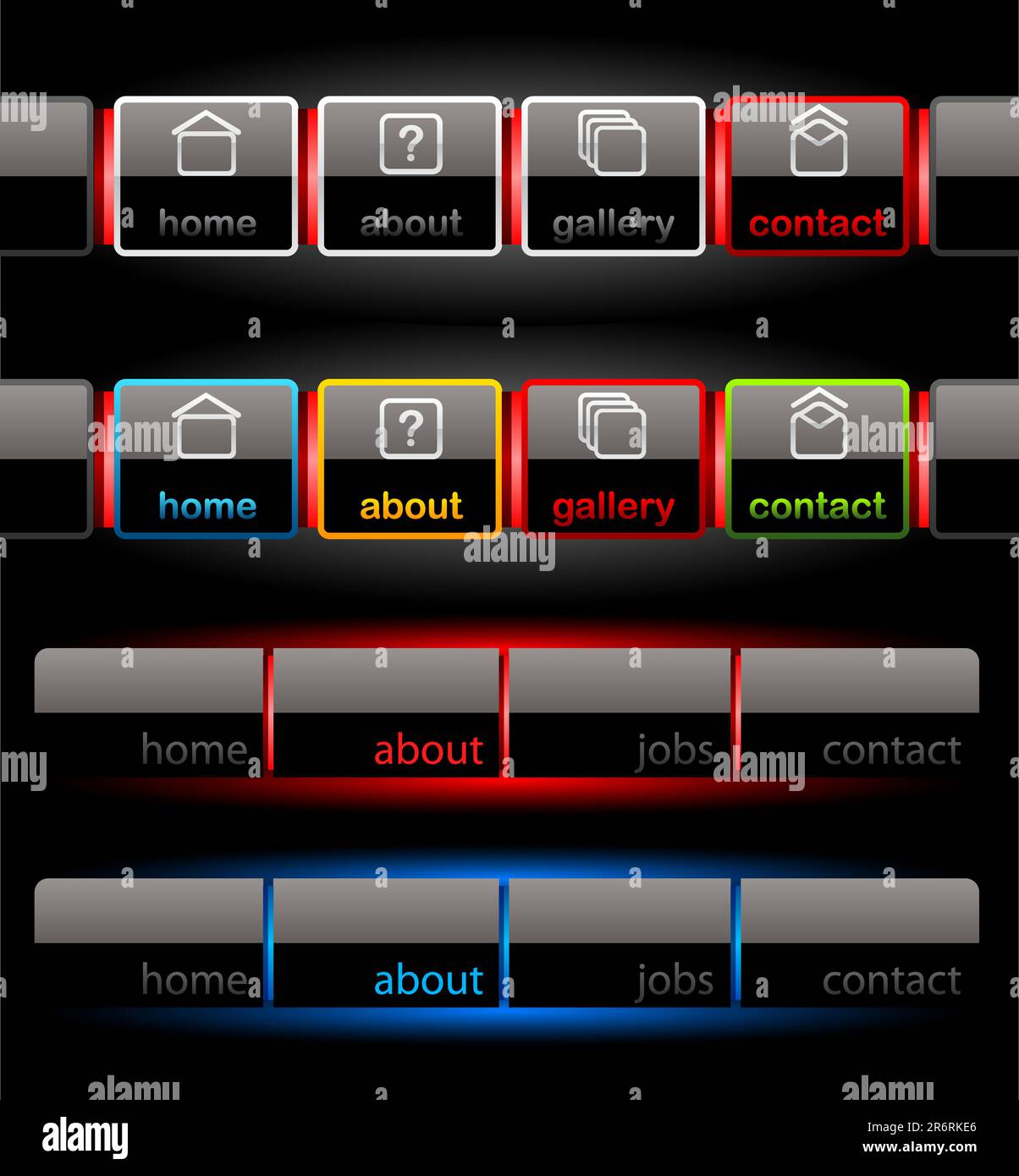 Editable website vector buttons Stock Vector Image & Art - Alamy