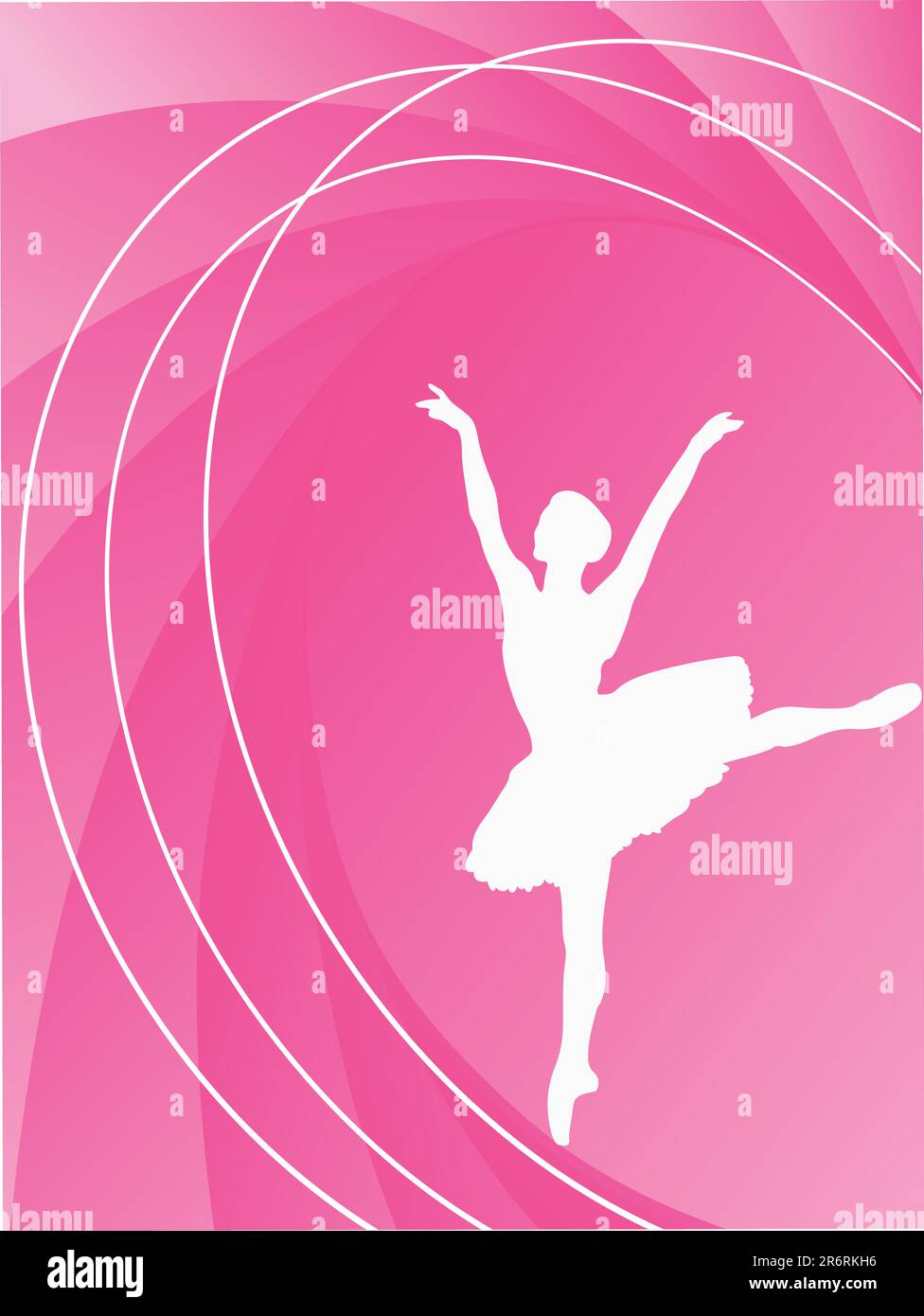 Classical dancer silhouette on a colorful background Stock Vector Image ...