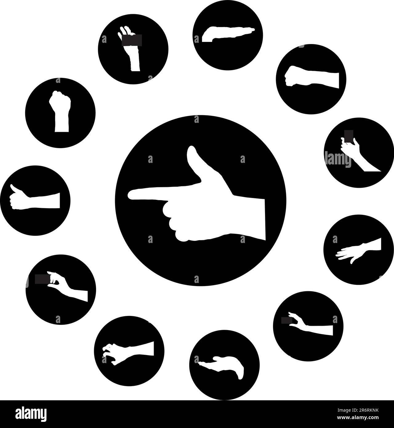 Hand set set 12 Black and White Stock Photos & Images - Alamy