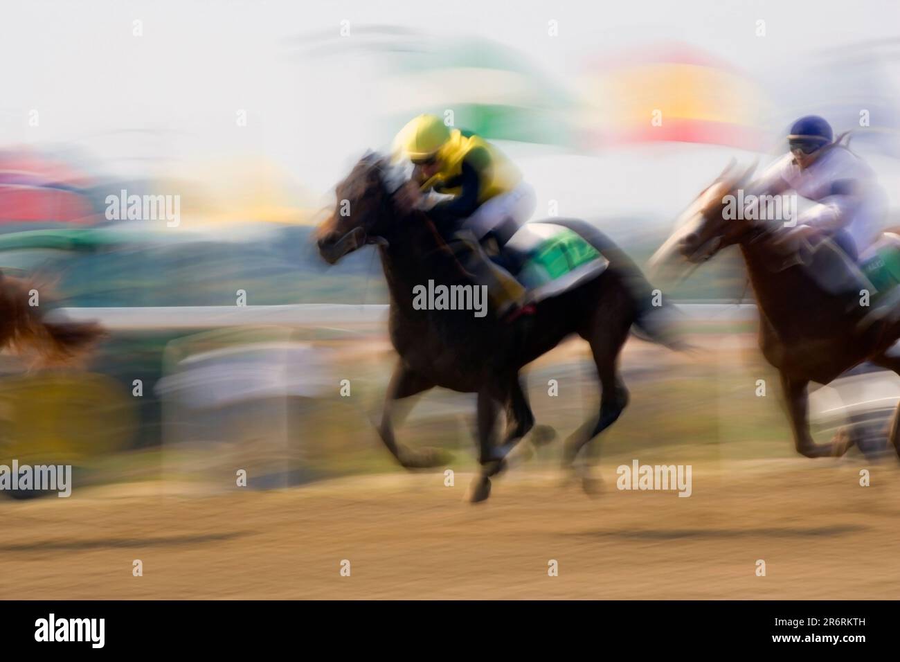 Horses about to meet jockeys hi-res stock photography and images - Alamy