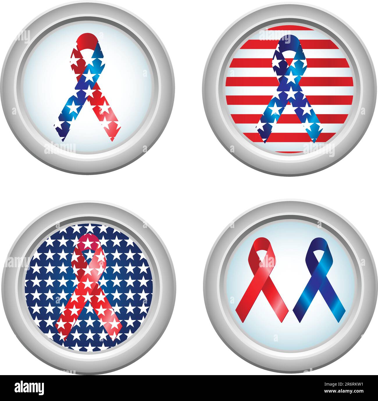 USA Stars and Stripes Buttons Fourth of July Stock Vector Image & Art ...