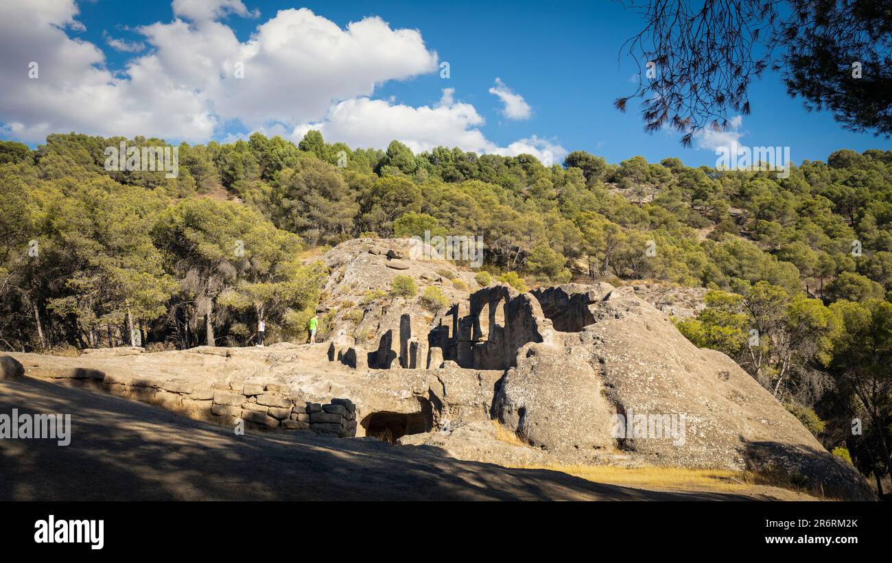 Ruins of the Mozarabe rock hewn church at Bobastro, built by Umar ibn ...