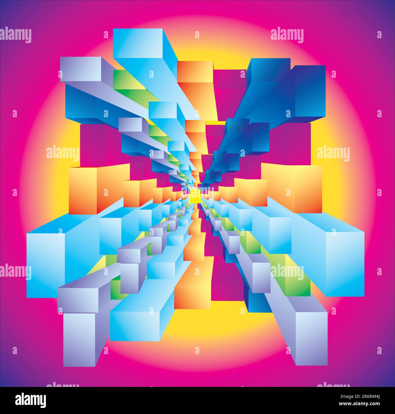 FAntasy composition of abstract Cubic deep well Stock Vector Image ...