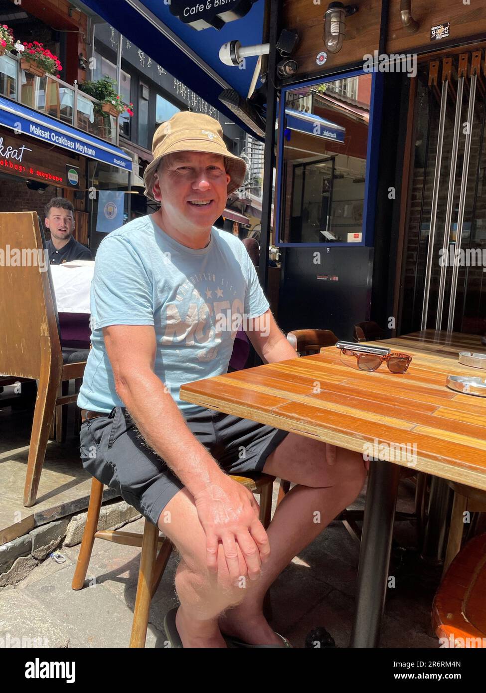 Man City fan Ian Blake, 55, in central Istanbul, the morning after ...