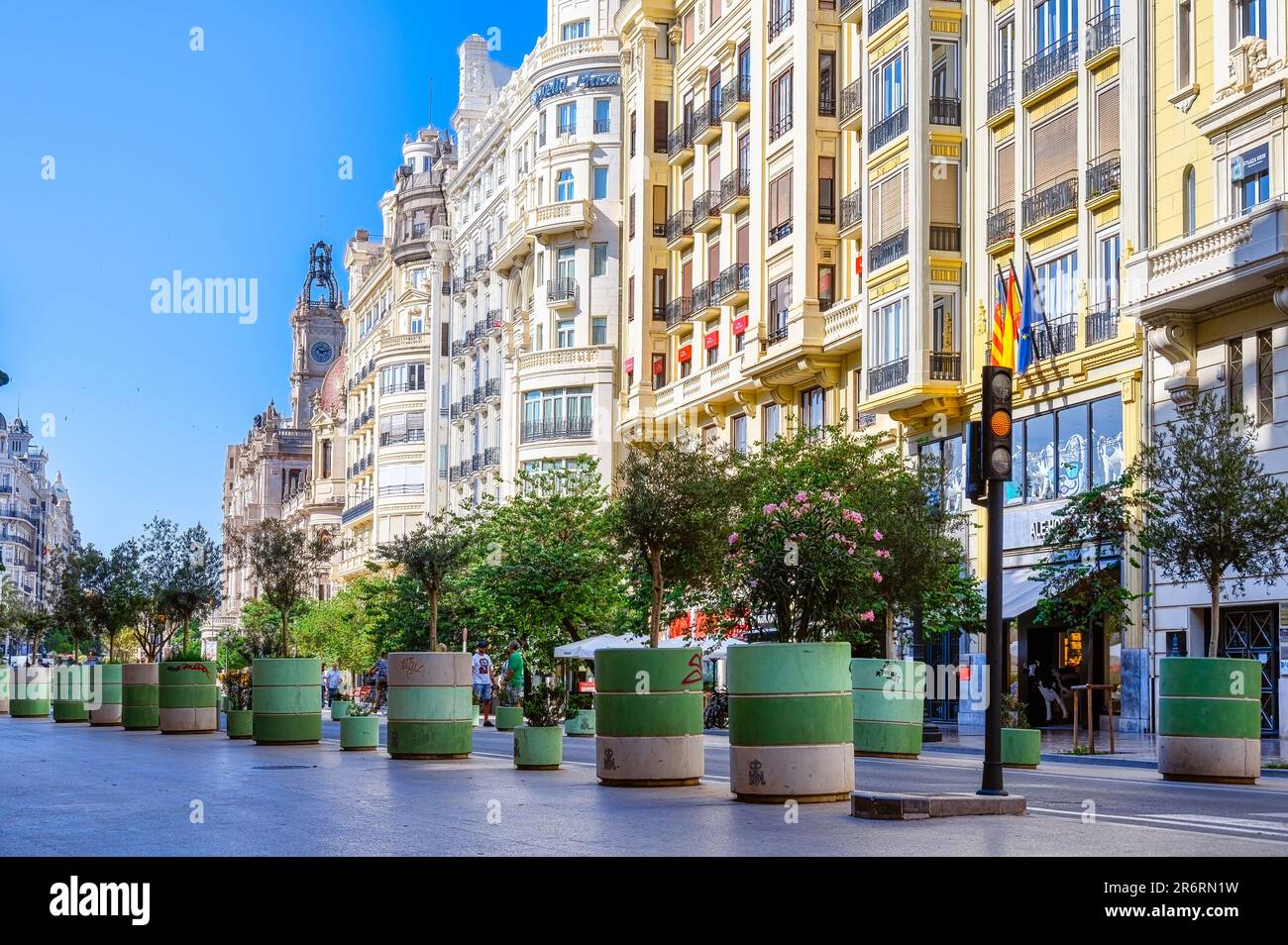 Valencia, Spain - July 15, 2022: Urban architecture with multiple ...