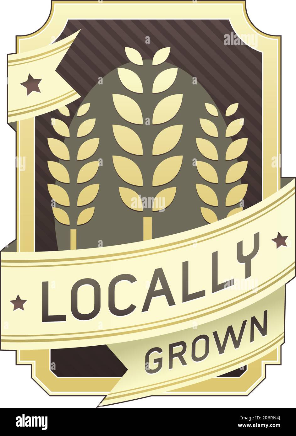 Locally grown food label for product packaging, website, or print ...