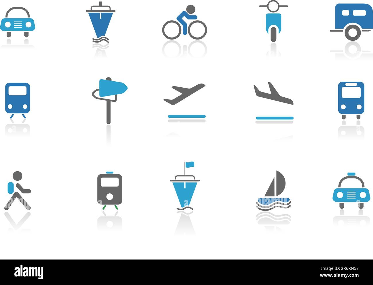 Transportation and Vehicle icons blue Stock Vector Image & Art - Alamy