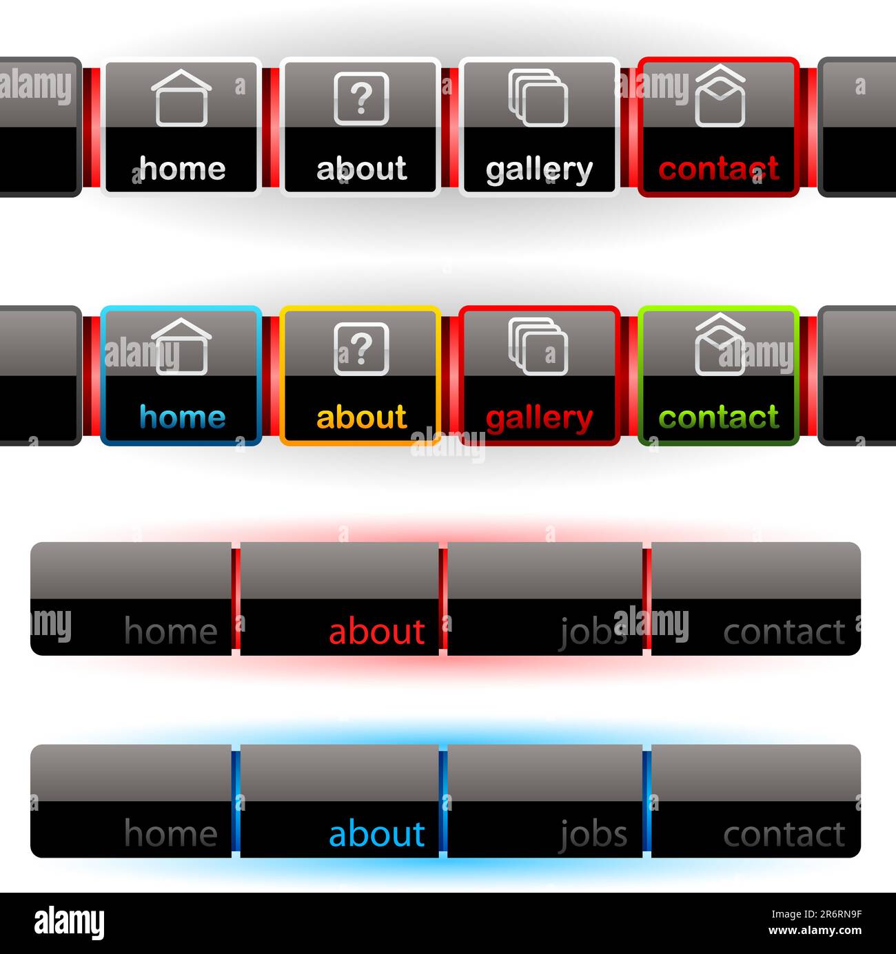 Editable website vector buttons Stock Vector Image & Art - Alamy