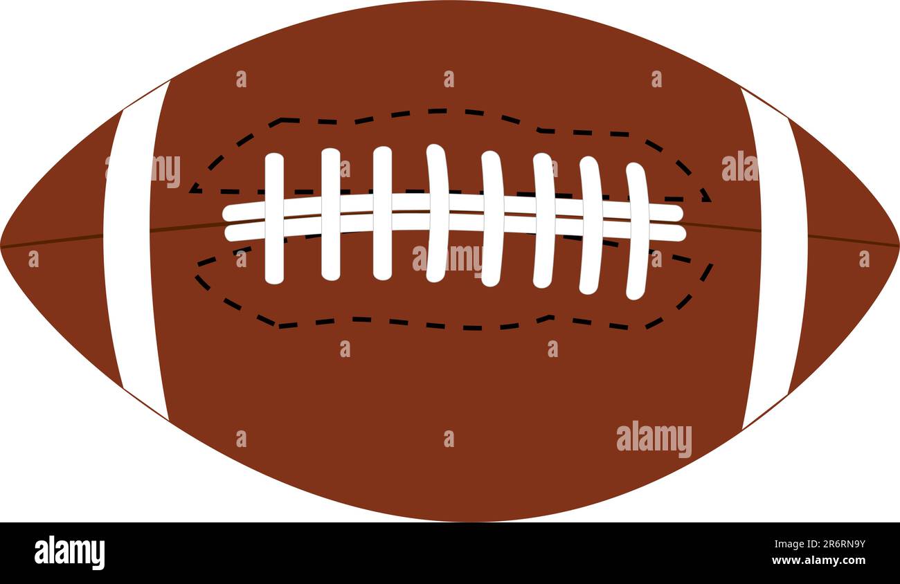 a brown leather football on white Stock Vector Image & Art - Alamy