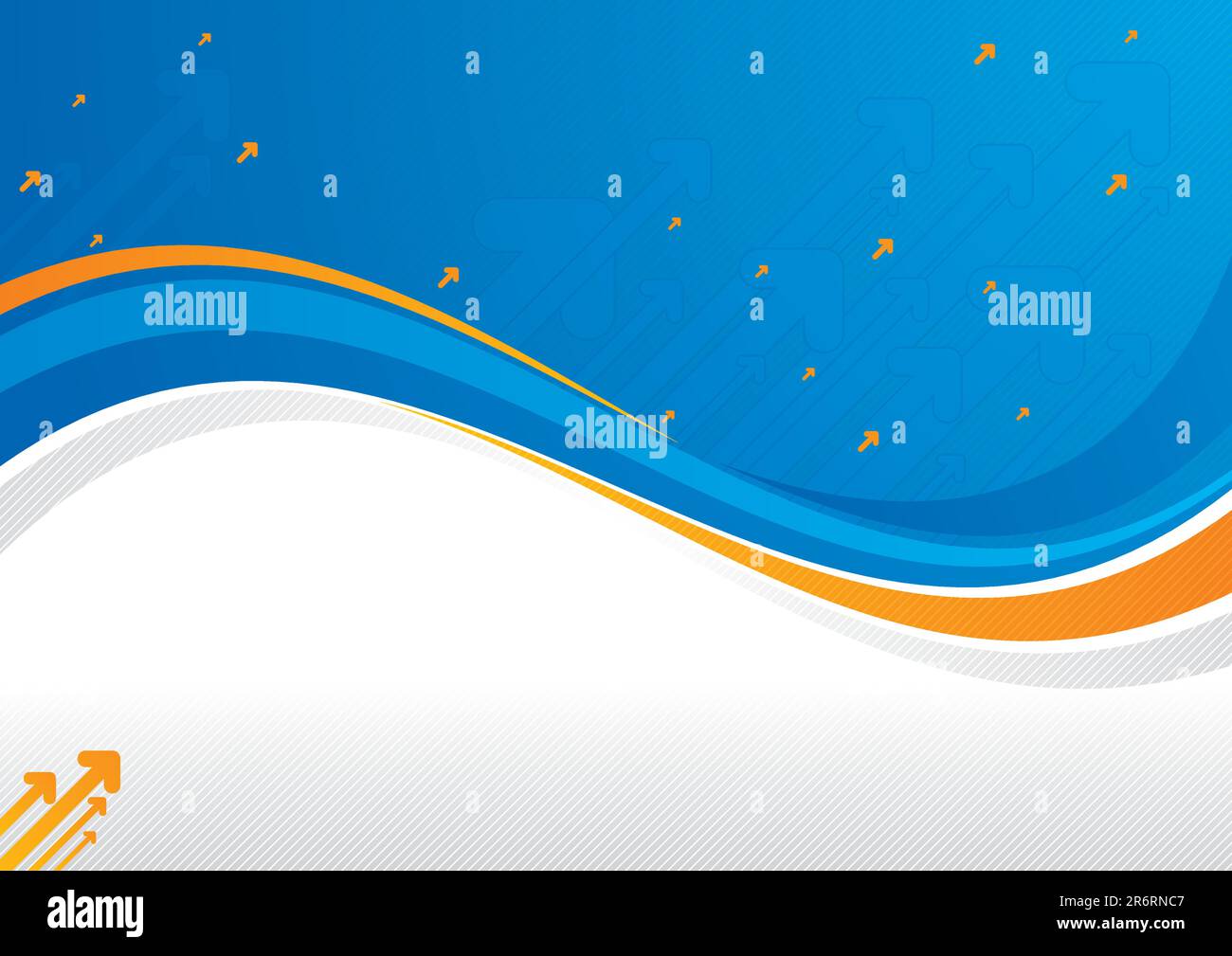 Blue orange wave and arrows Stock Vector Image & Art - Alamy
