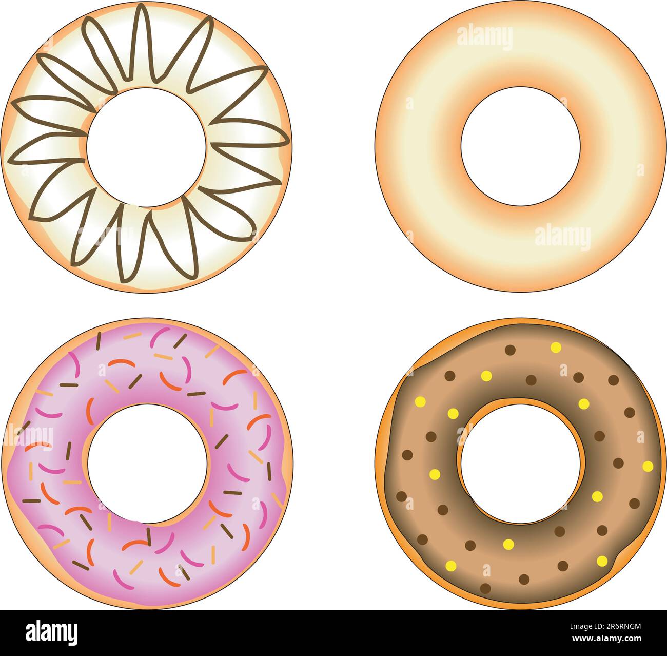 Plain donut Stock Vector Images - Alamy
