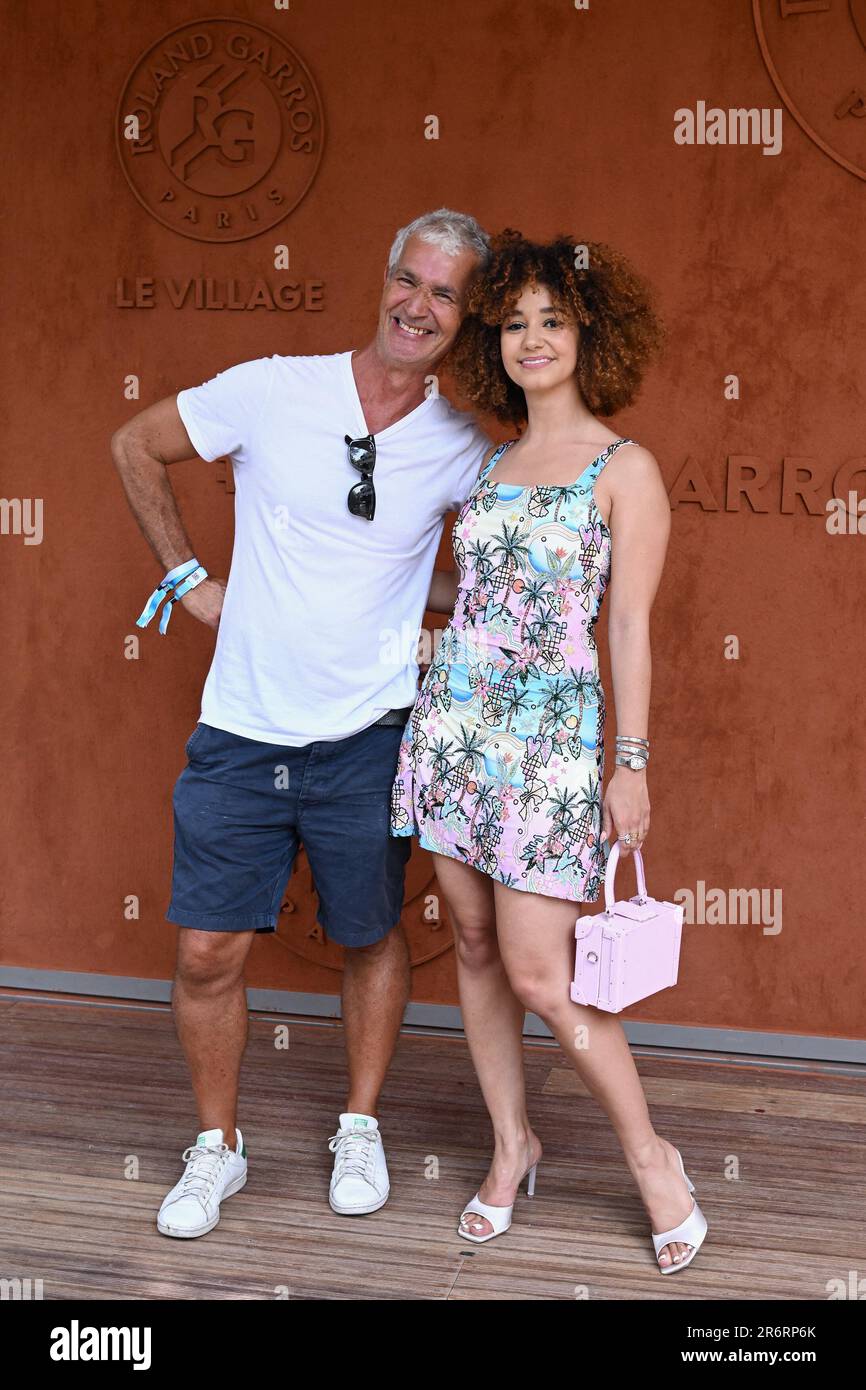Karim Mahfouf and Lena Mahfouf attending the 2023 French Open at Roland ...