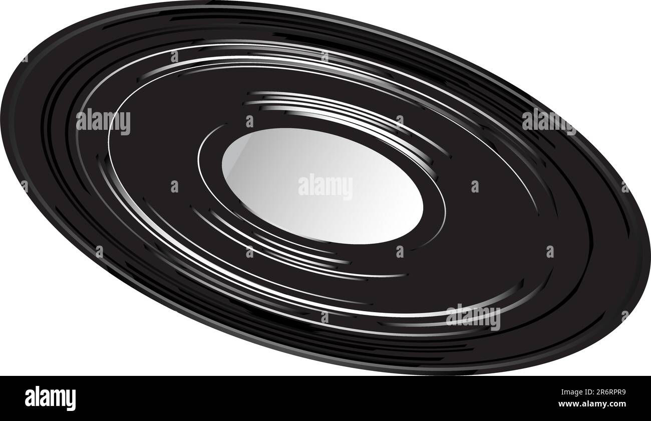 Classic Bacl and White Vynil Disk Stock Vector Image & Art - Alamy
