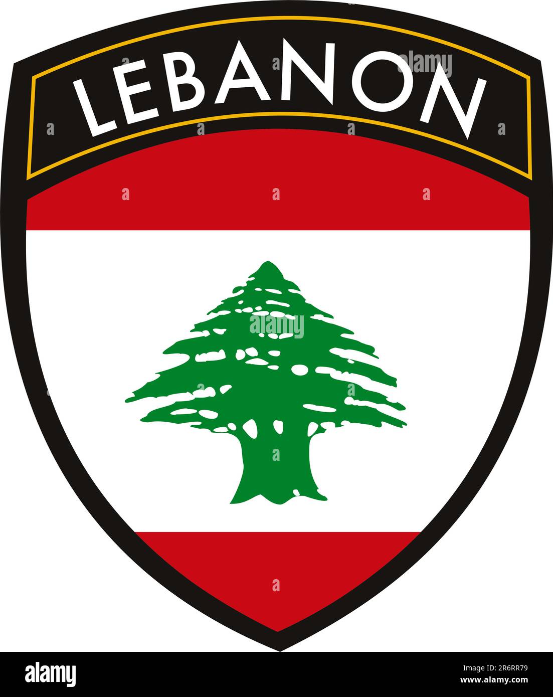 vector lebanon crest flag on withe background Stock Vector Image & Art ...